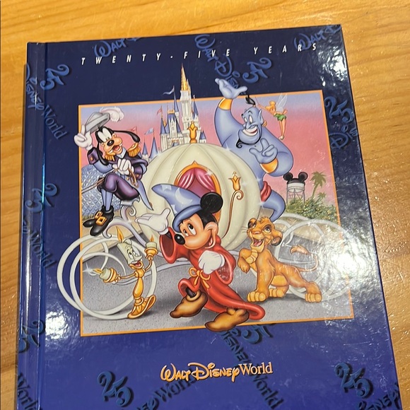 Disney | Other | Disney Blue And Red 25th Anniversary Book | Poshmark